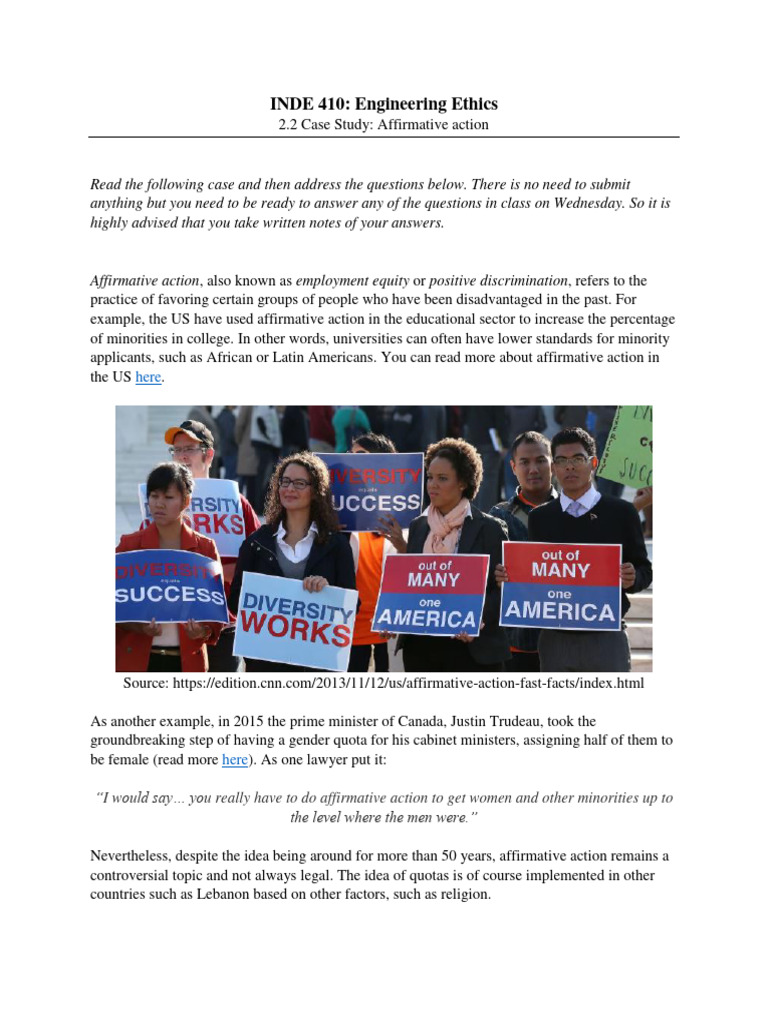 2.2 Case Study - Affirmative Action | PDF