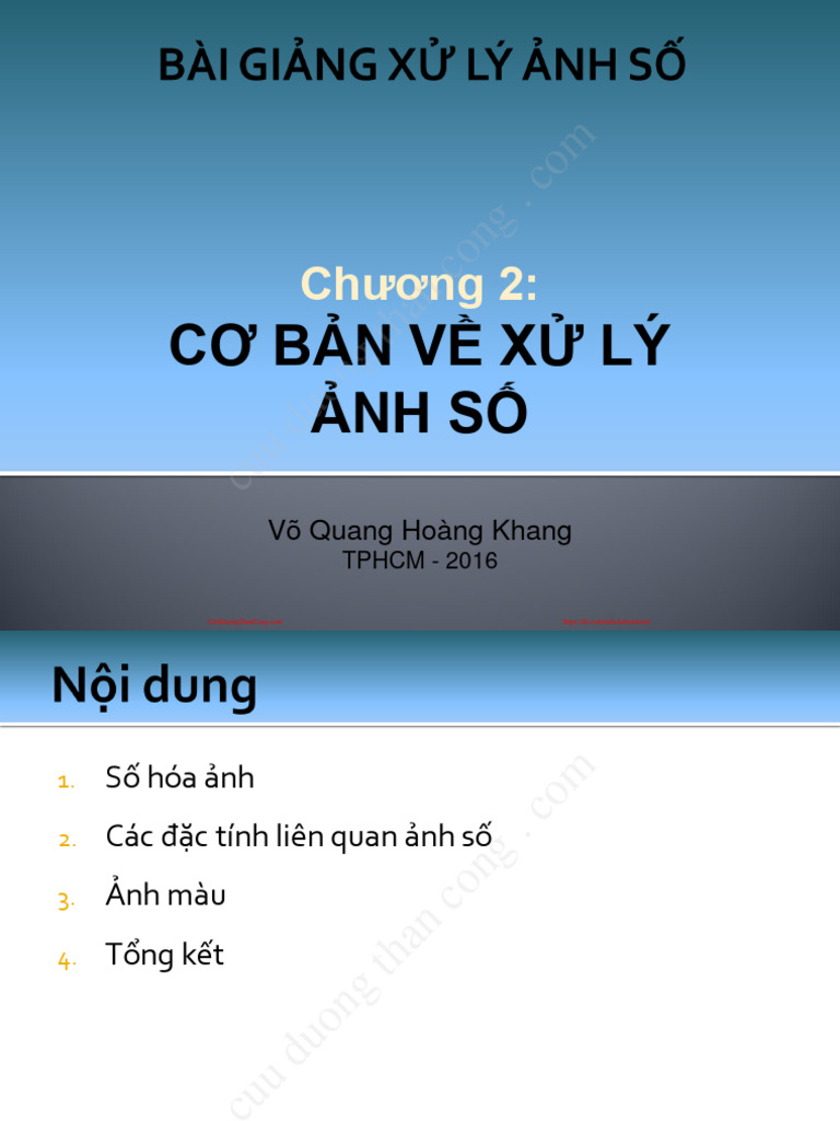 Thi Giac May Tinh Vo Quang Hoang Khang Xla Baigiang 02 | PDF