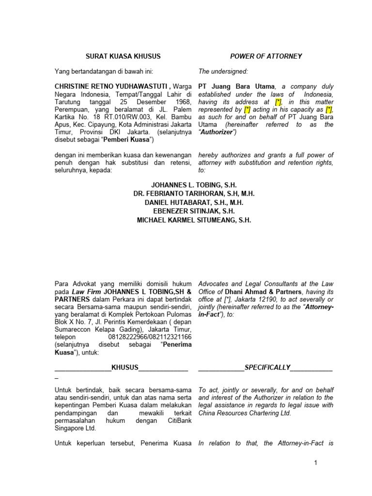 Draft POA DA&P | PDF | Politik | Hukum