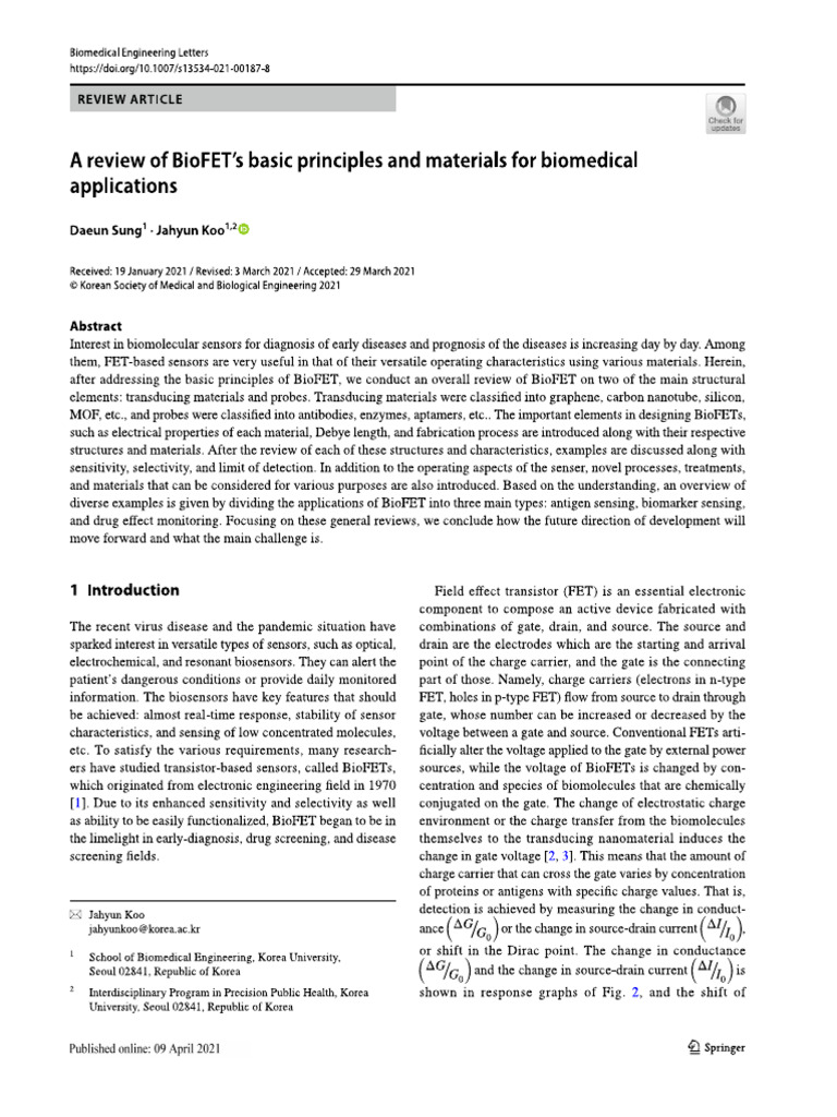 Bio FET | PDF