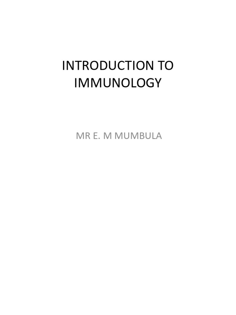Introduction To Immunology | PDF | Immune System | Natural Killer Cell