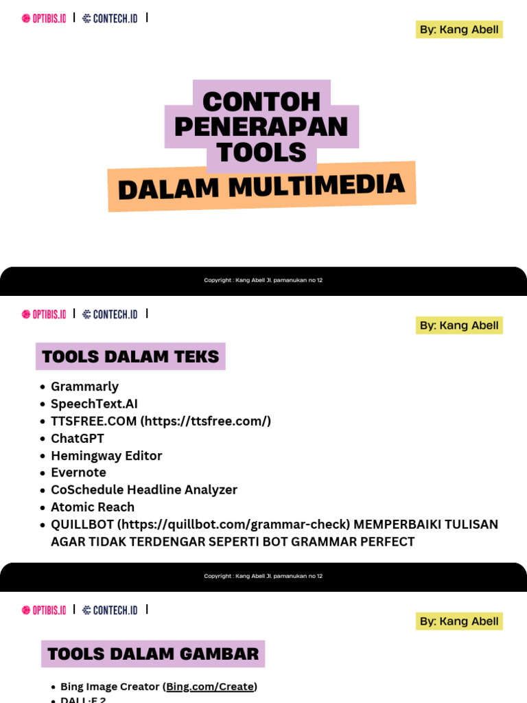 Contoh Penerapan Tools | PDF | Multimedia | Computing
