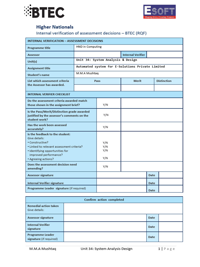 HND Computing: System Analysis & Design | PDF | Software Development Process | Agile Software ...