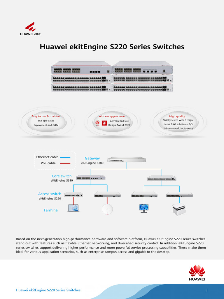 Huawei Ekitengine S220 Series Switches Datasheet | PDF | Network Switch ...