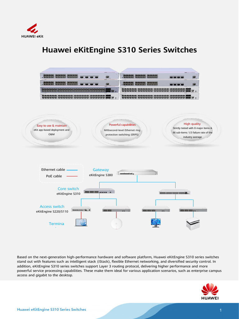 Huawei Ekitengine S310 Series Switches Datasheet Pdf Network Switch