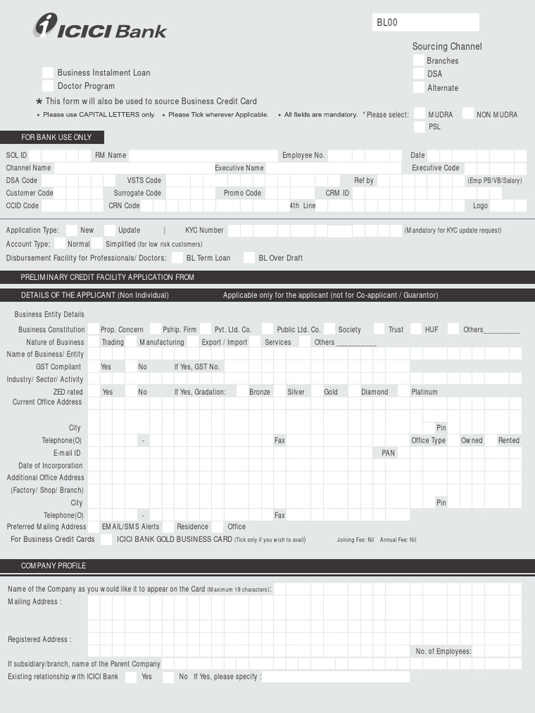 Bil Blank Form | PDF | Identity Document | Banks