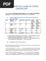 Family Income Certificate 2022 To 2023 - HRIDOY | PDF
