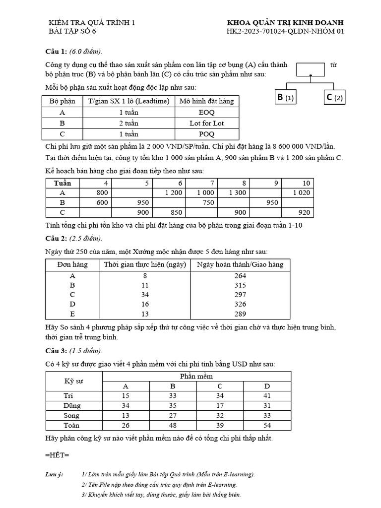 BT6 - MRP Cấu trúc SP - 4 Ng tắc - Hungarian | PDF