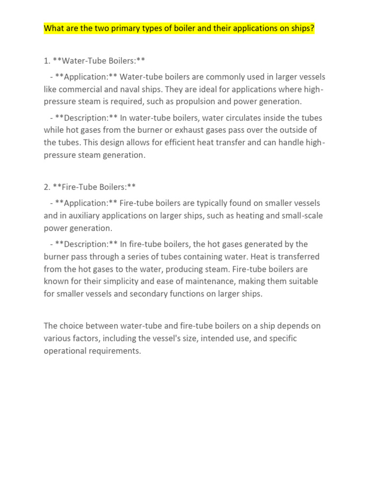 Boiler Type | PDF | Boiler | Steam