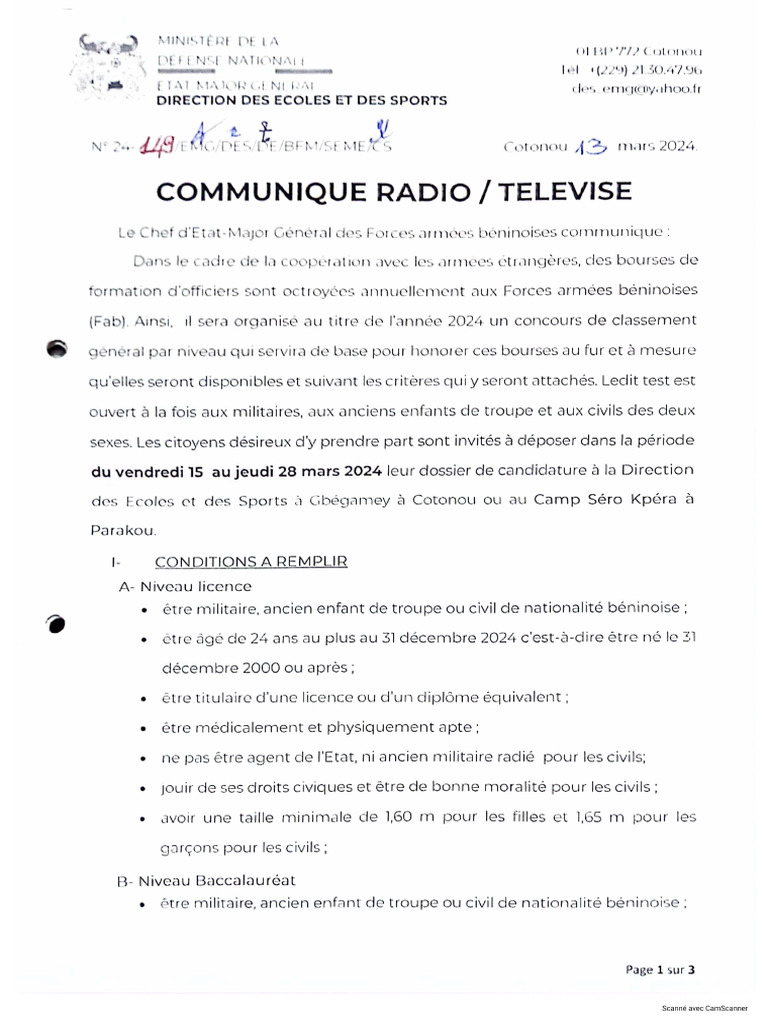 Communiqué Radio | PDF
