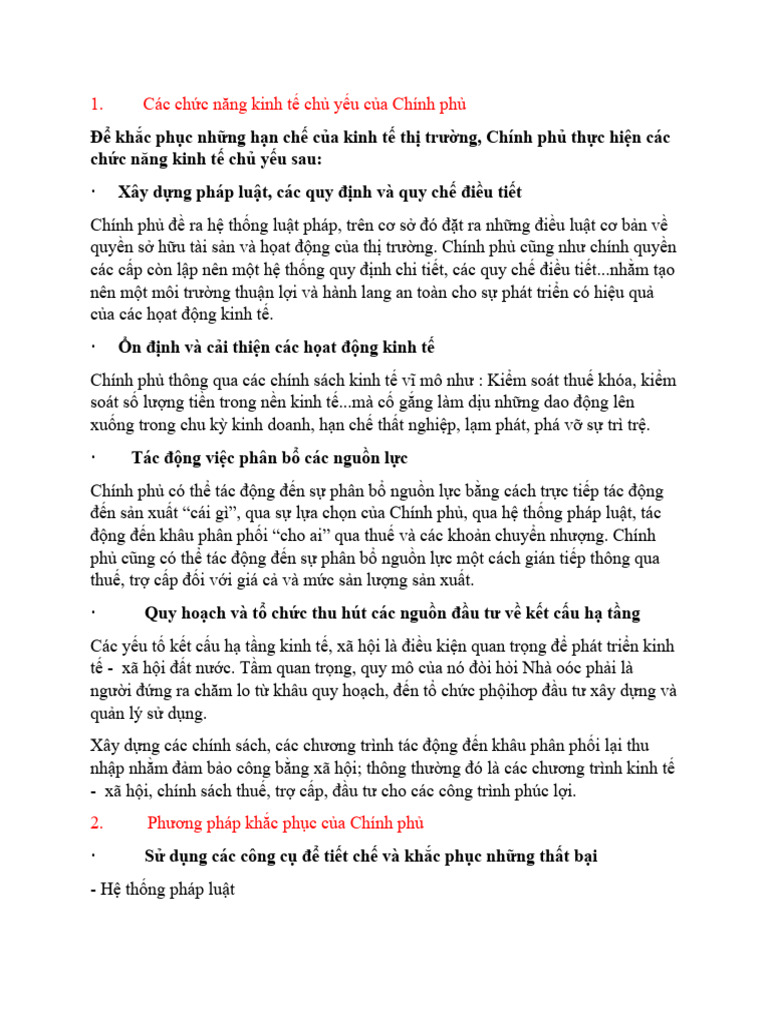 Vai Trò C A Chính PH | PDF