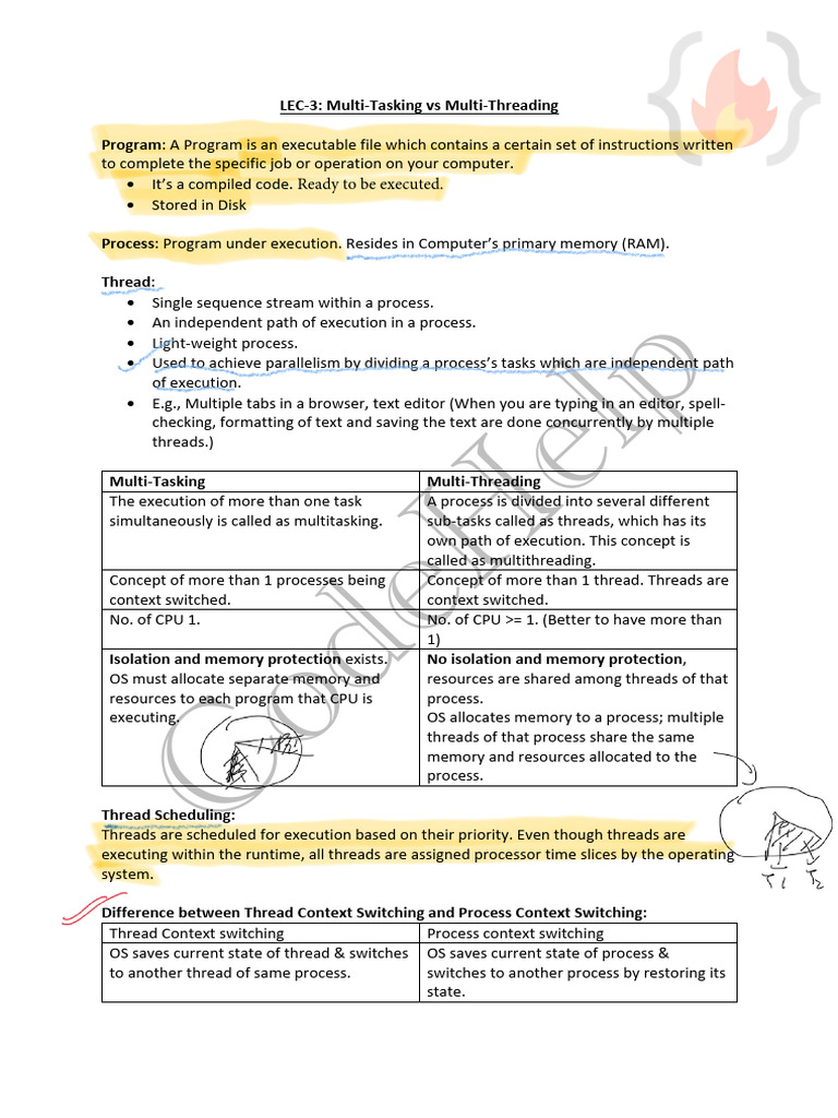 Lec 3 | PDF | Process (Computing) | Thread (Computing)