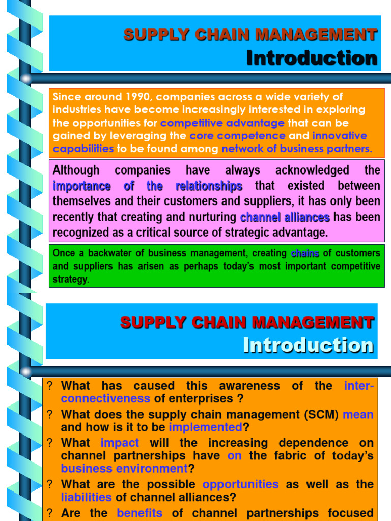 Introduction To Supply Chains | PDF