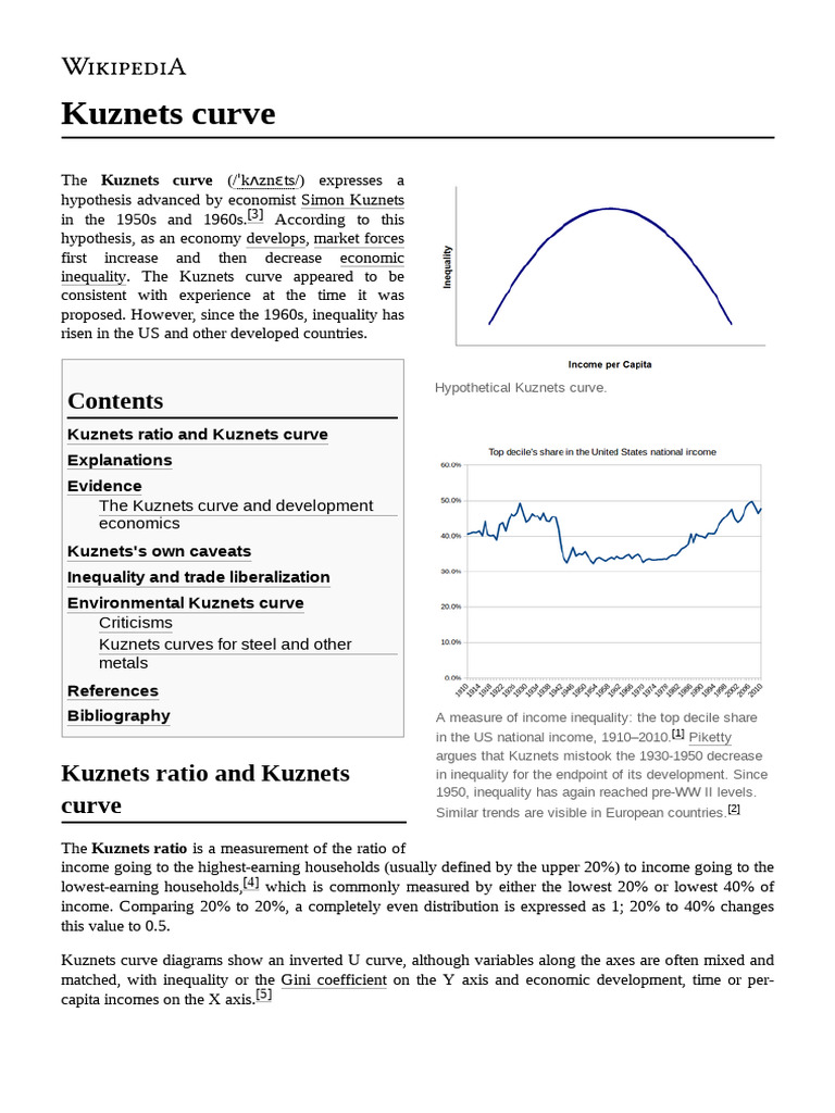 Kuznets Curve | Download Free PDF | Economic Inequality ...