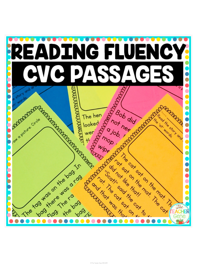 CVC Reading Passages | PDF | Writing | Reading (Process)