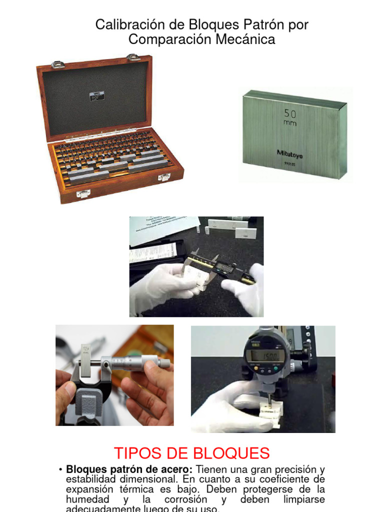 Calibración de Bloques Patrón y Pie de Rey | PDF