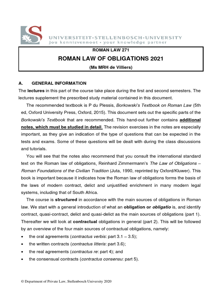 Obligationes - Additional Notes 2021 | PDF | Law Of Obligations | Surety