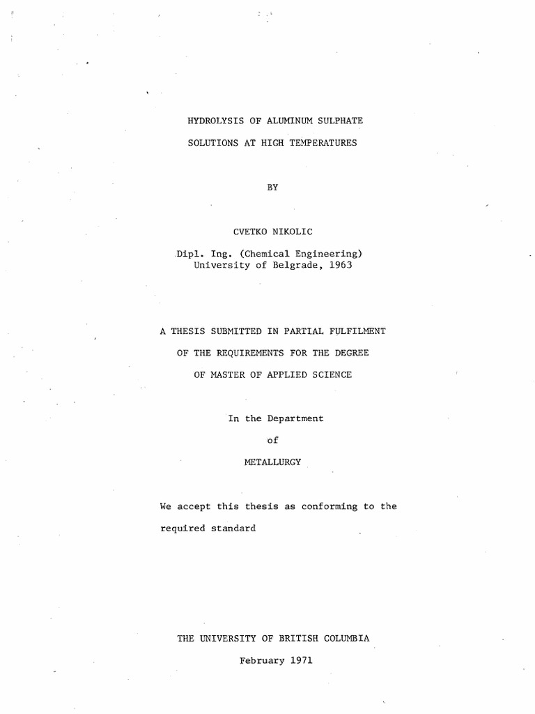 Ubc - 1971 - A7 N54 | PDF | Chemical Equilibrium | Phase (Matter)