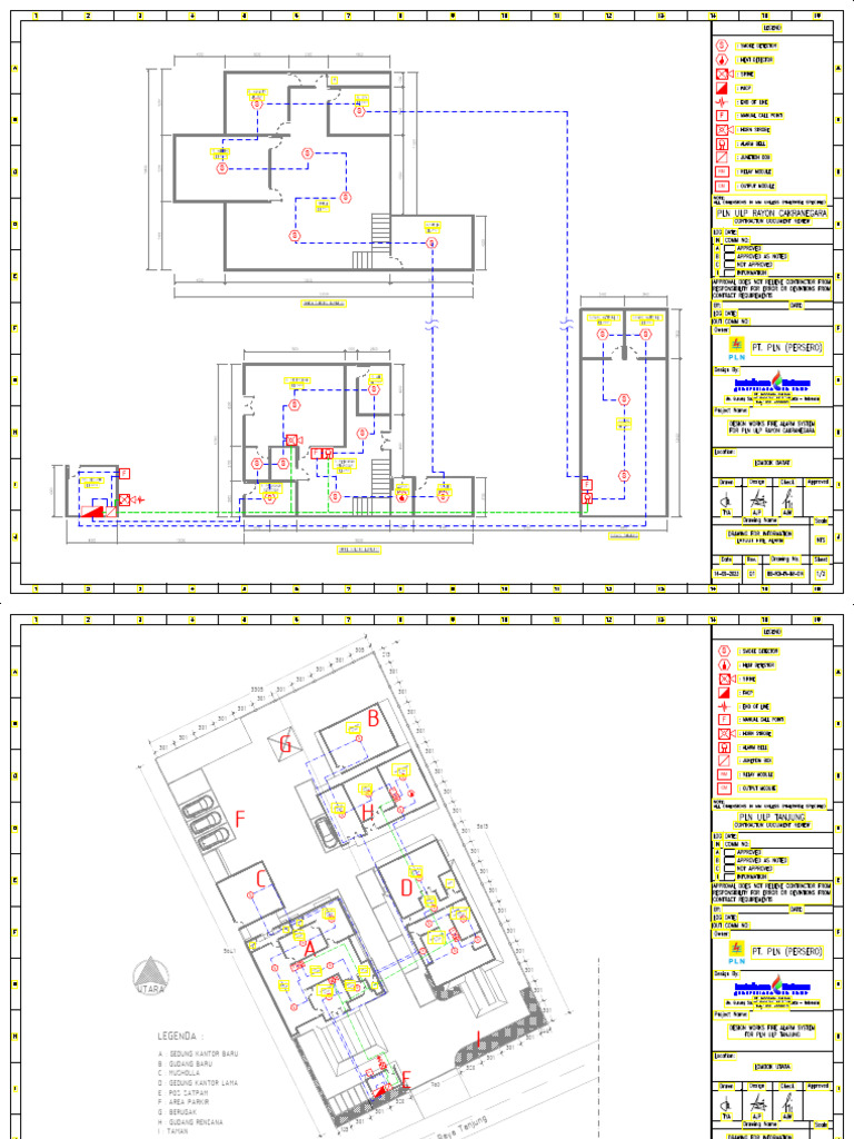 Drawing Fire Alarm PLN Mataram | PDF