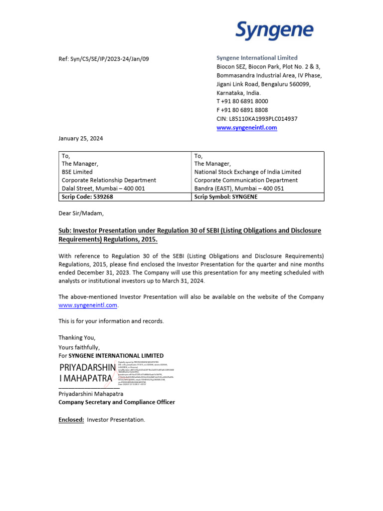 Syngene | PDF | Business