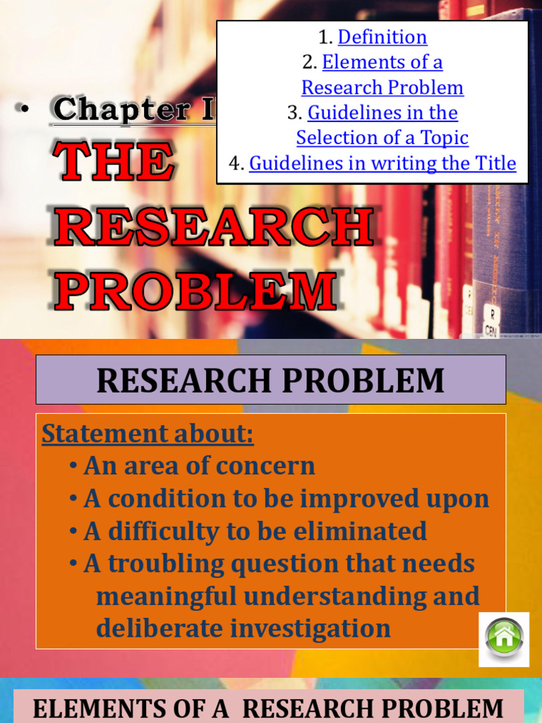 MoR CHP 2 PPT Lec The Research Problem | PDF | Hypothesis | Null Hypothesis