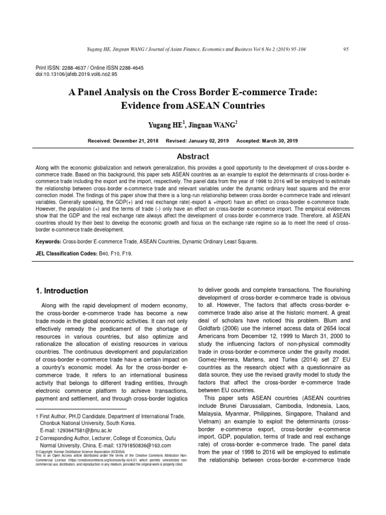 A Panel Analysis on the Cross Border E-commerce Trade_ Evidence from ...