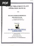 STP Operation & Maintenance Manual 2021 | PDF | Sewage Treatment ...