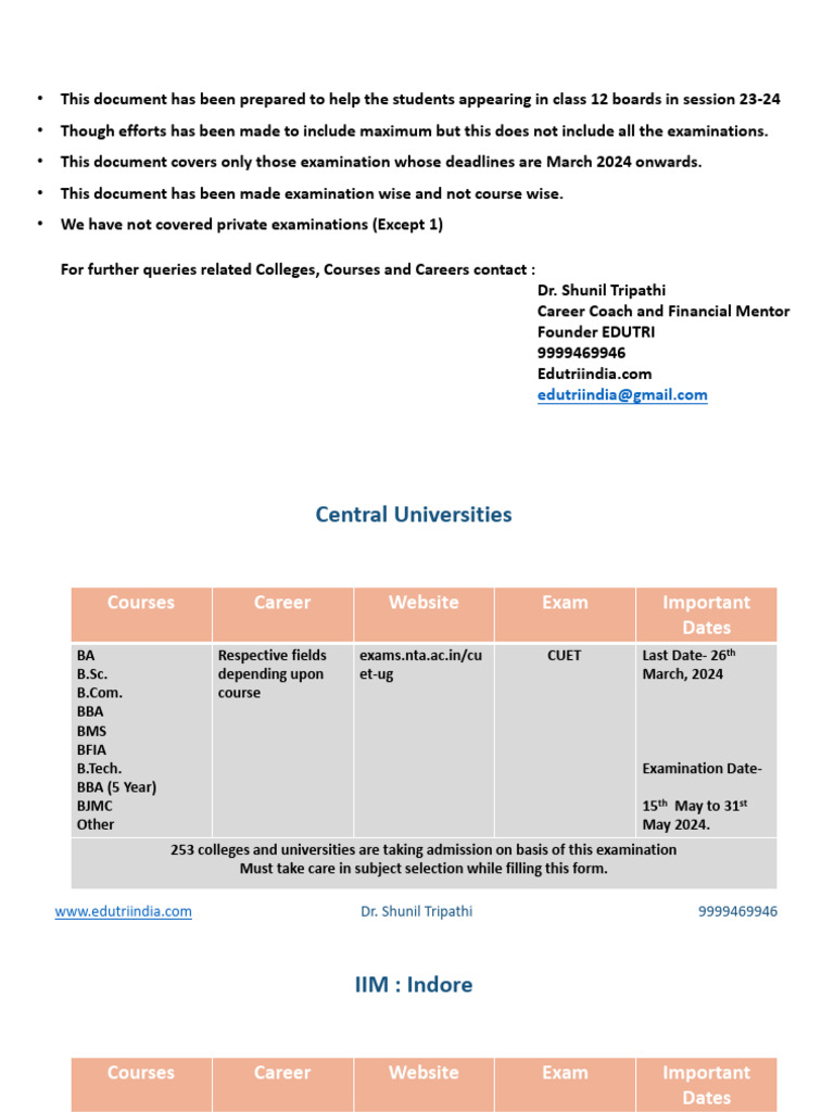 College Deadlines 2024 | PDF | Vocational Education | Qualifications