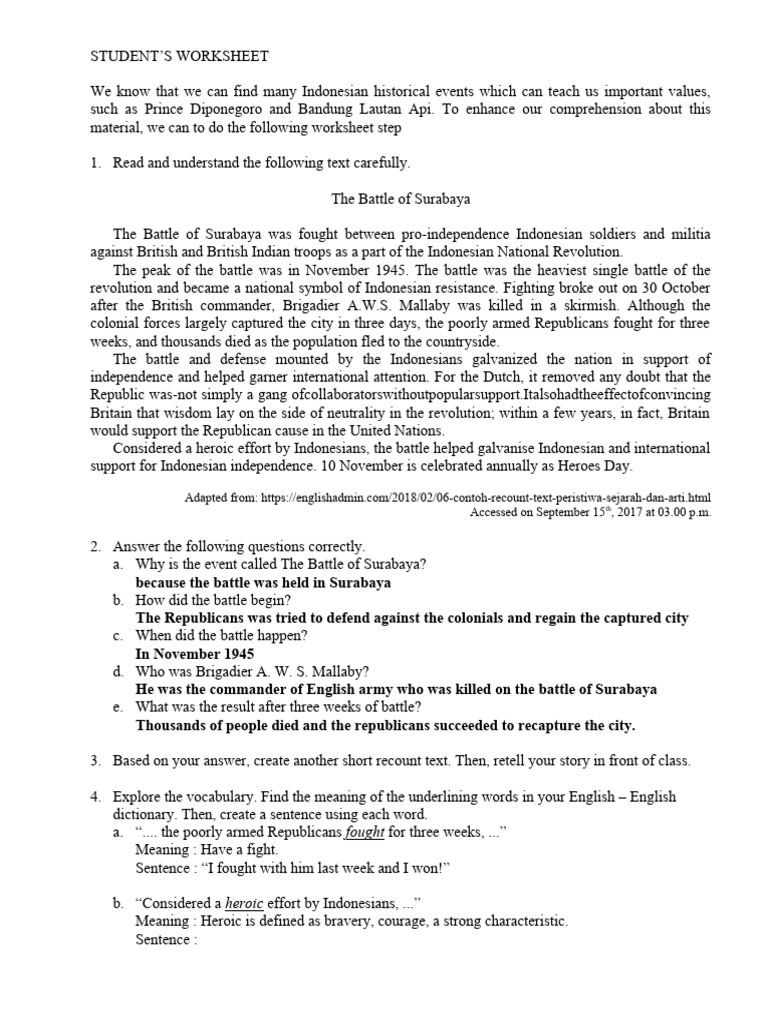 Recount Text | Download Free PDF | Indonesia | Politics Of Indonesia