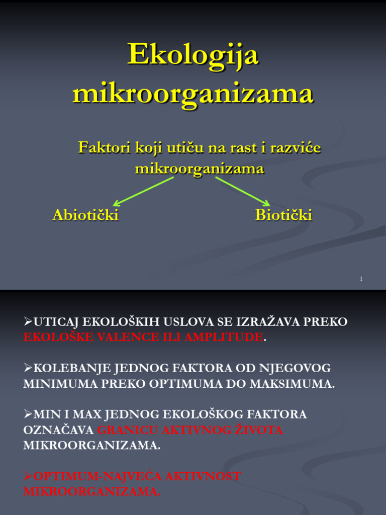 Ekologija Mikroorganizama | PDF