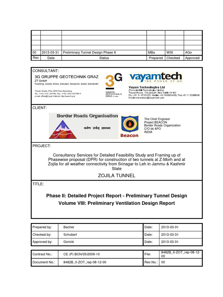 8482B - II ZOT - Rep 08 12 00 | PDF | Duct (Flow) | Tunnel