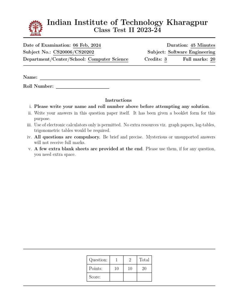 ct2 Sol | PDF | Computer Science | Computing