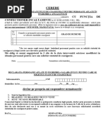 Model Cerere Învoire | PDF