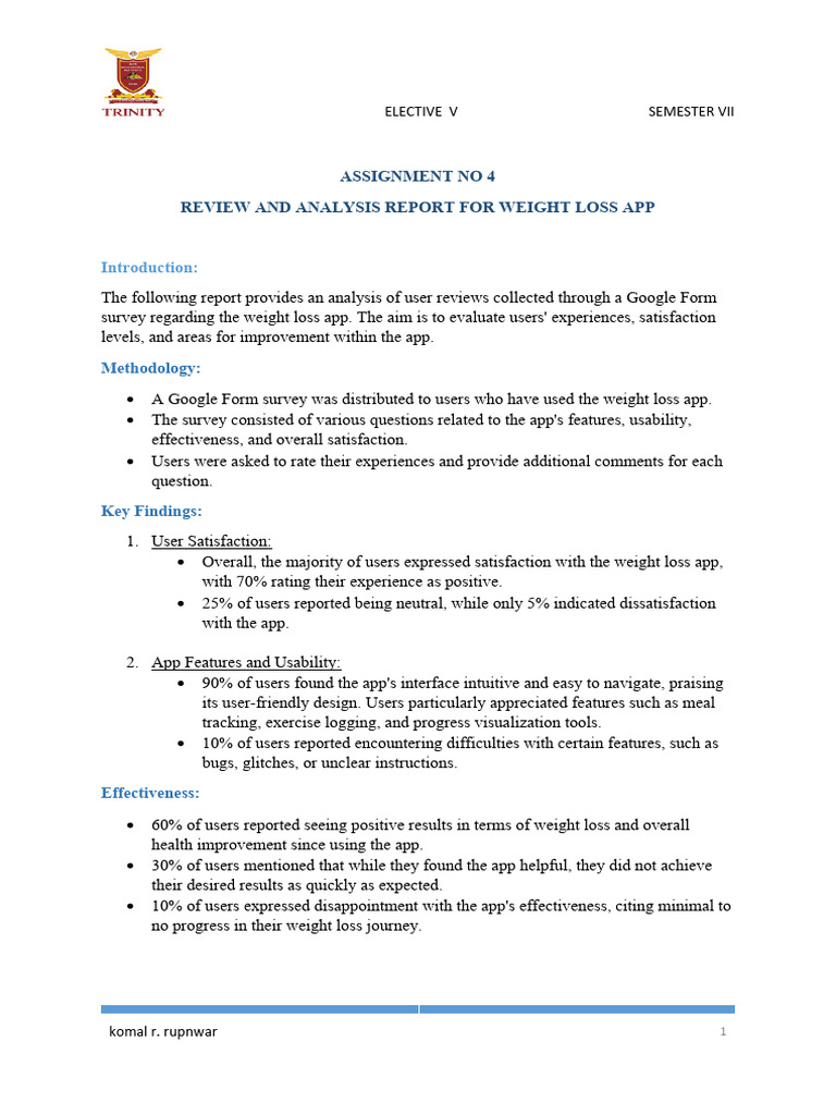 Assignment No 3 Review | PDF | Usability | Customer Satisfaction