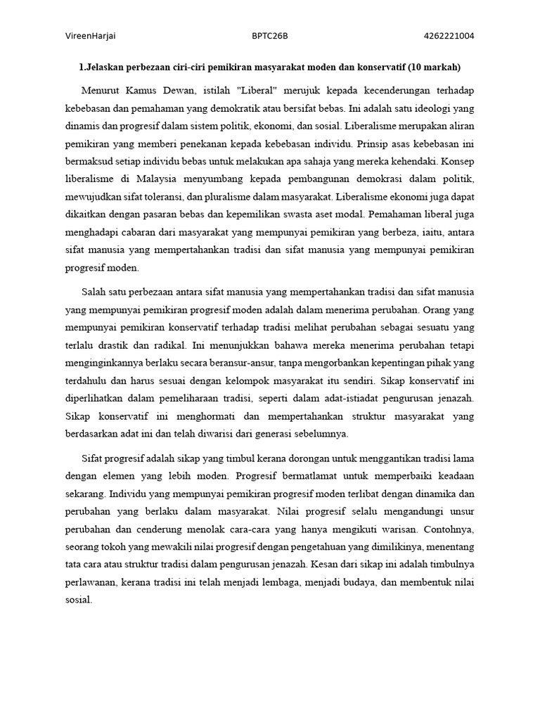 VireenHarjai - 4262221004 - Perbezaan Ciri-Ciri Pemikiran Masyarakat ...