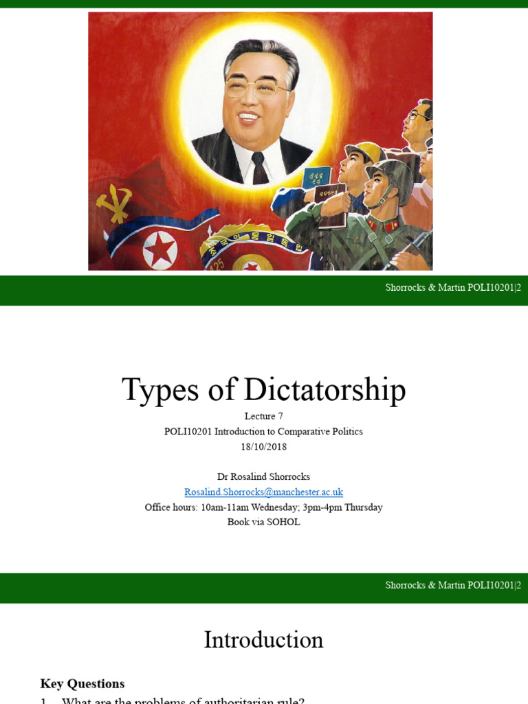 Types of Dictatorship | PDF | Dictatorship | Authoritarianism
