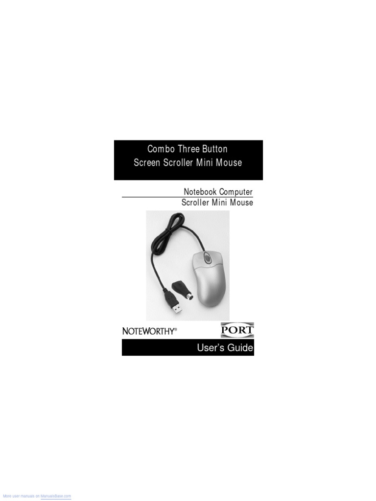Combo Three Button Screen Scroller Mini Mouse Pdf Microsoft Windows Cursor User Interface 