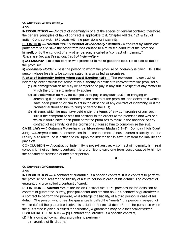 Contract | Download Free PDF | Guarantee | Law Of Agency