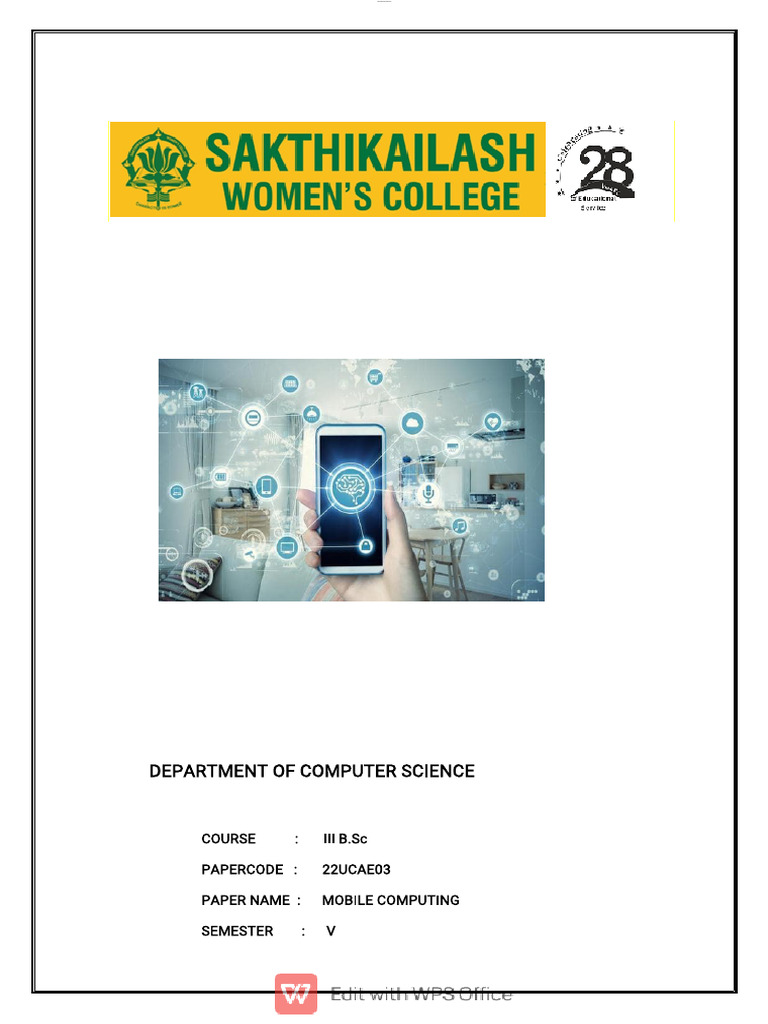 Mobile Computing Full Notes Pdf Channel Access Method Computer