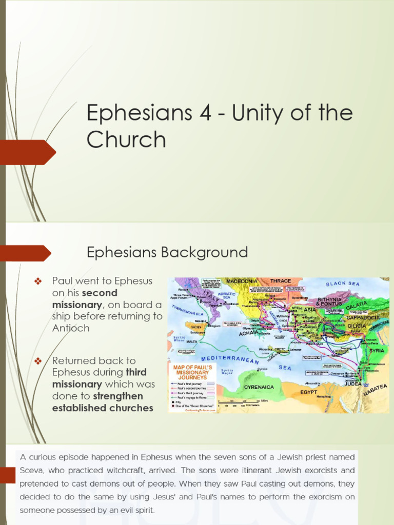 Ephesians 4 Unity of The Church | PDF | Paul The Apostle | Epistle To ...