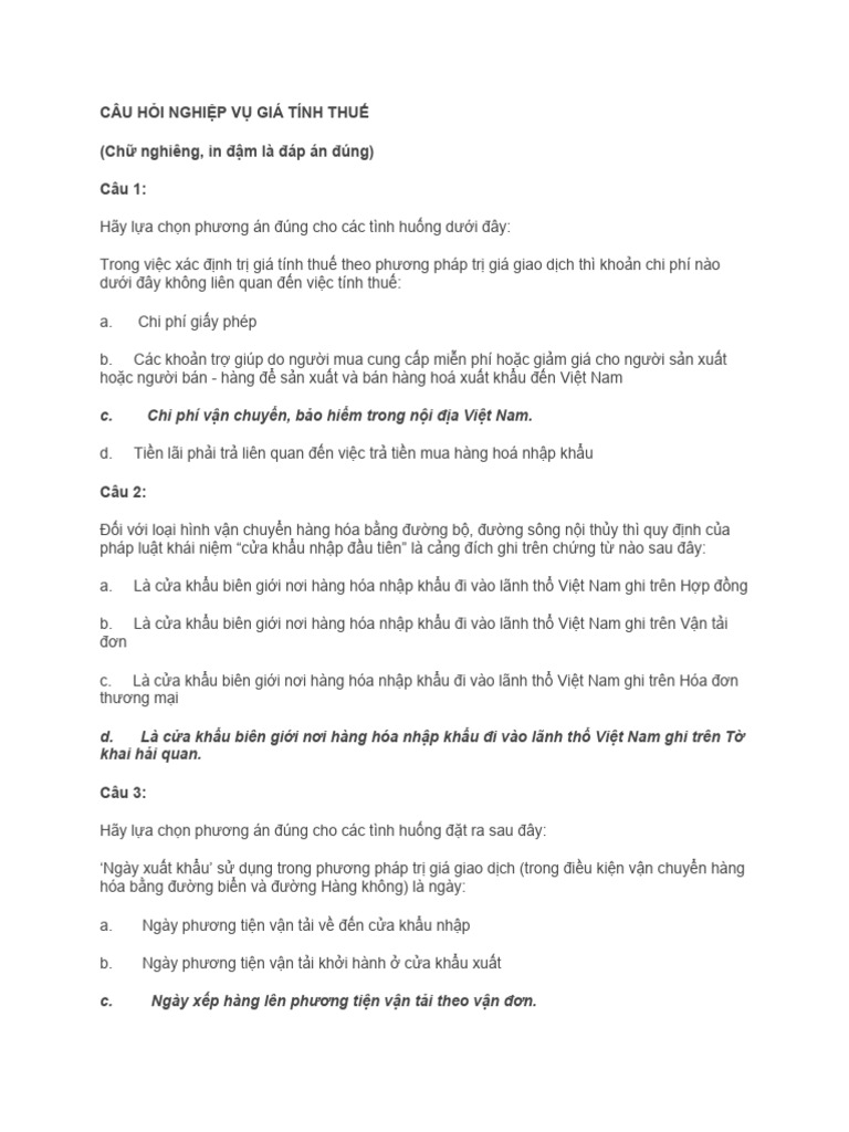 TRẮC NGHIỆM MCQ3 | PDF