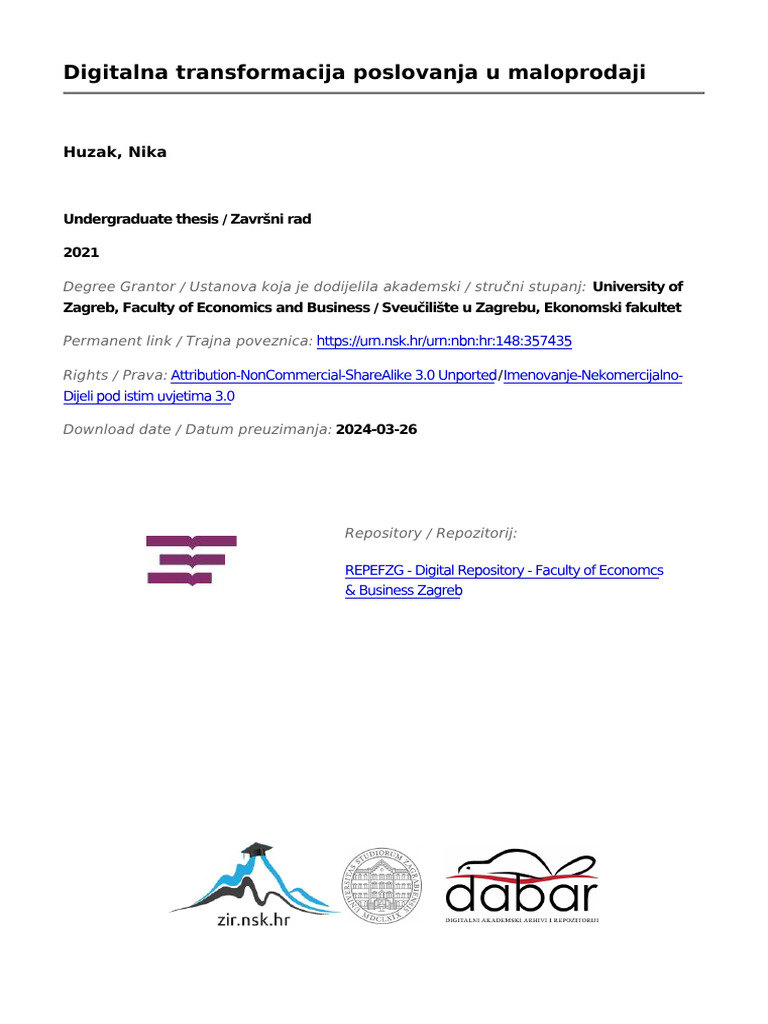 Digitalna Transformacija Poslovanja U Maloprodaji Zadnja Verzija-5 | PDF