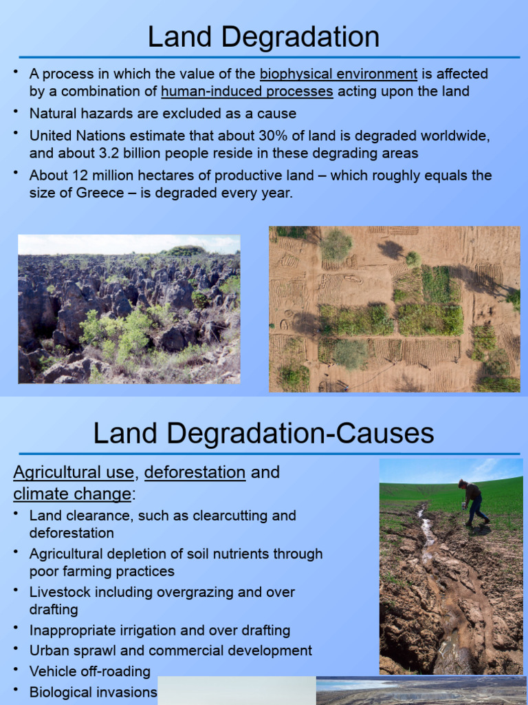 Week 10 Land Degradation and Desertification | PDF | Environmental Degradation | Human Impact On ...