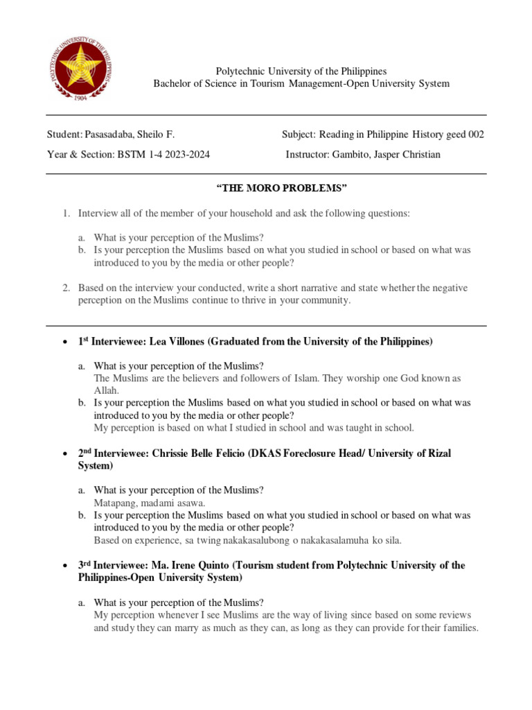 Bstmoumn 1-4- Pasasadaba the Moro Problems | PDF