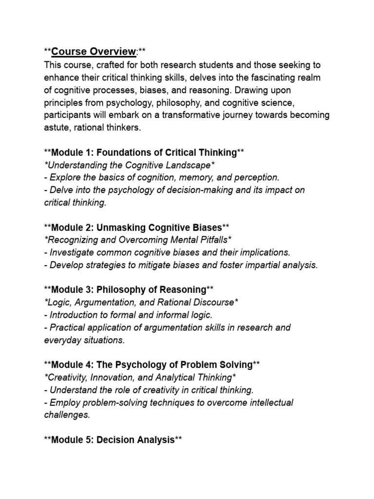 Critical Thinking | PDF | Critical Thinking | Thought