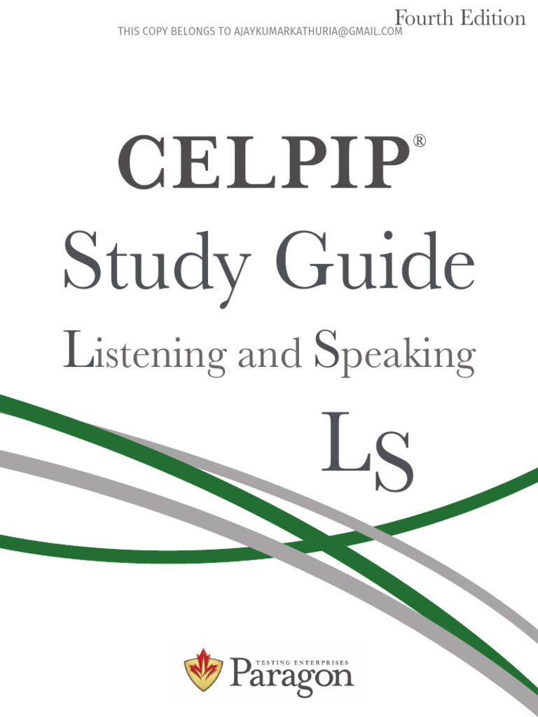 CELPIP-STUDY-MATERIAL-LISTENING-AND-SPEAKING | PDF