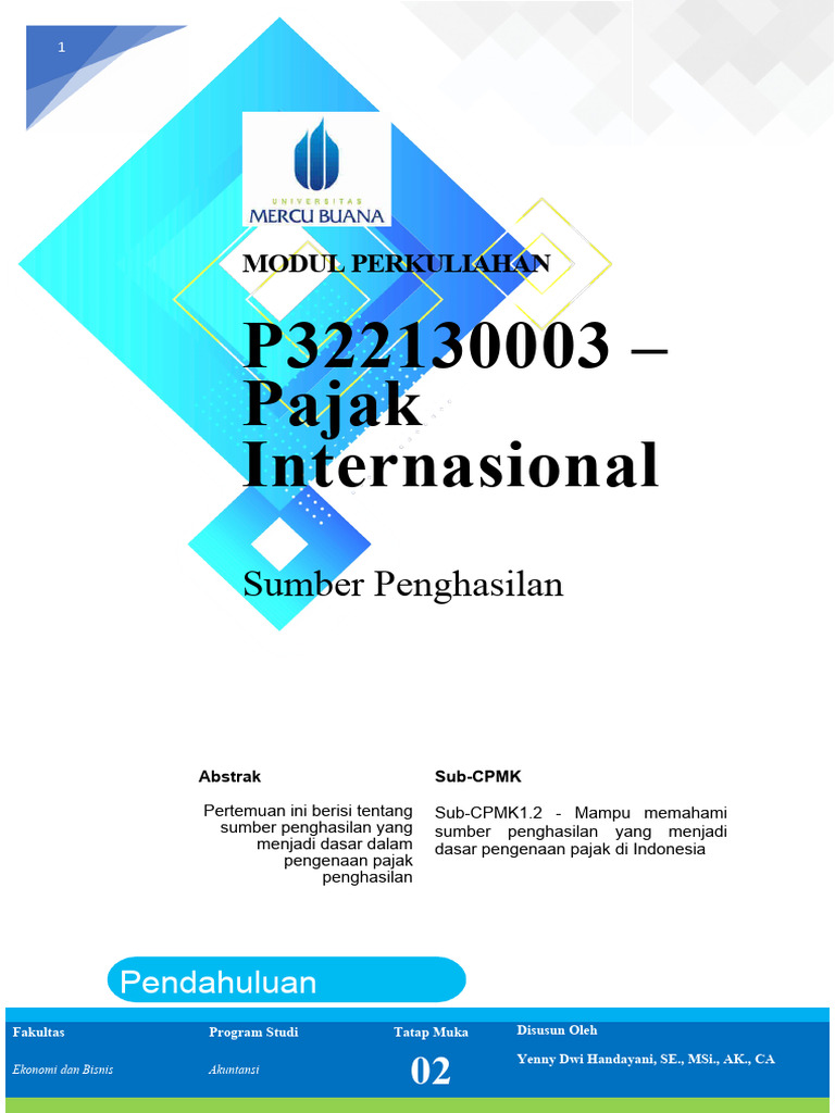 02 Modul - Pajak Internasional | PDF