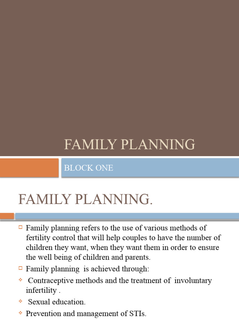 Family Planning Methods and Benefits | PDF | Combined Oral ...