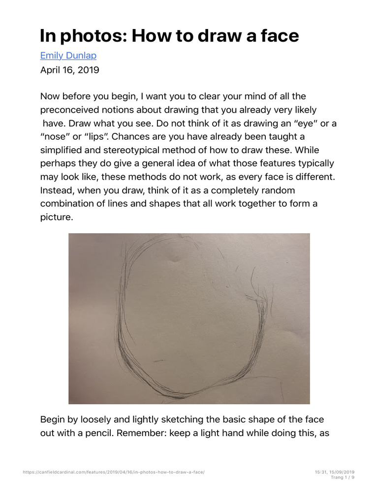 Beginner's Guide to Drawing Faces | PDF | Pencil