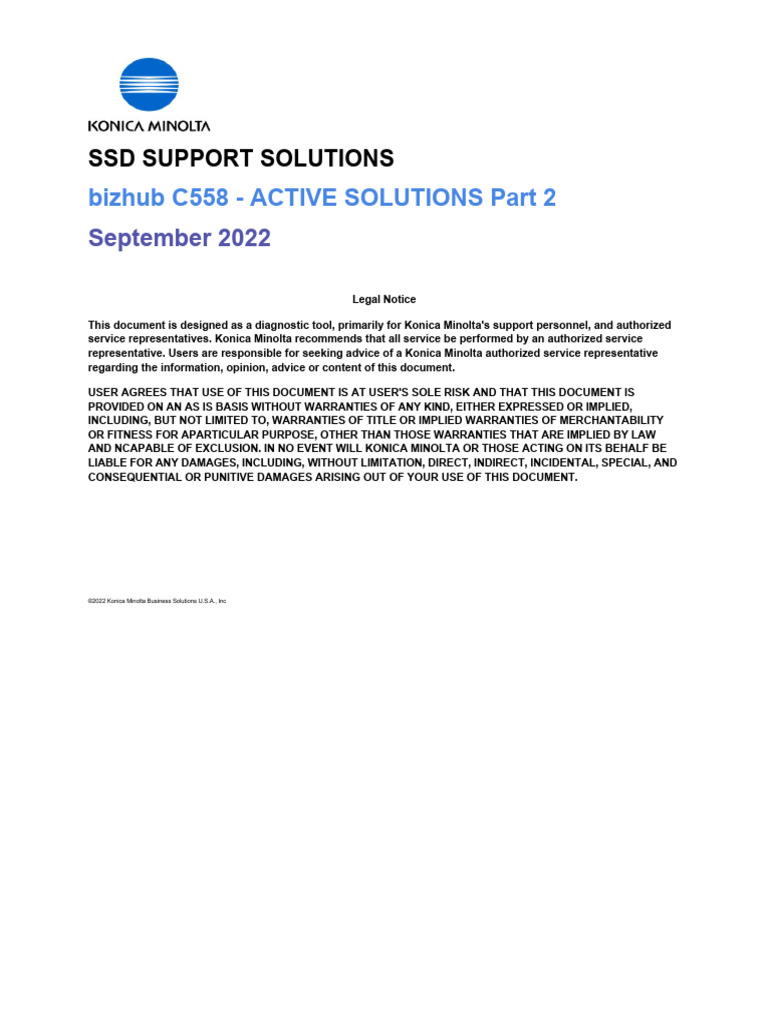 Bizhub C558 Solutions Part 2 | PDF | Software | Computer Science